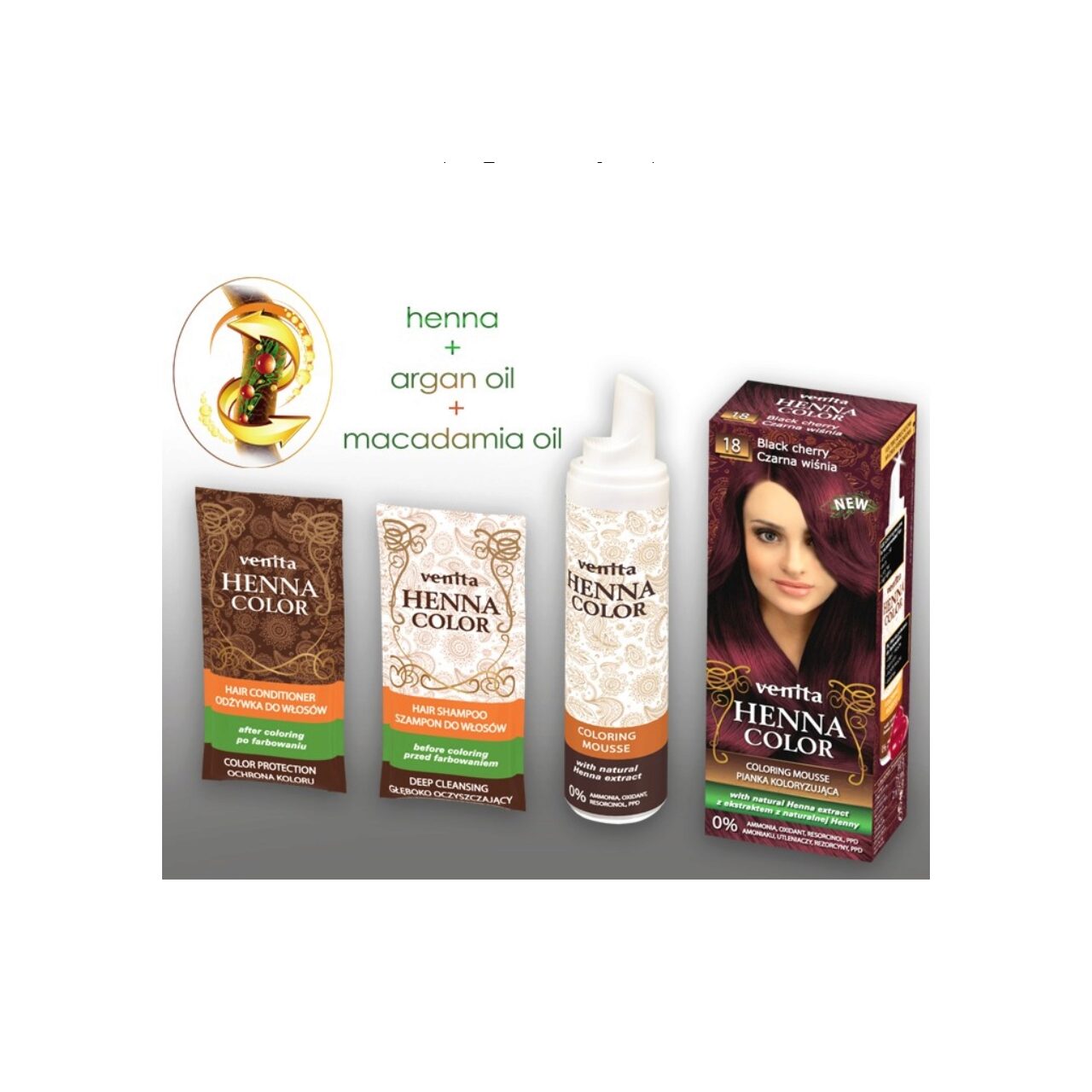Spuma Coloranta pentru Par, pe baza de Henna, Venita, Nr. 019 ...