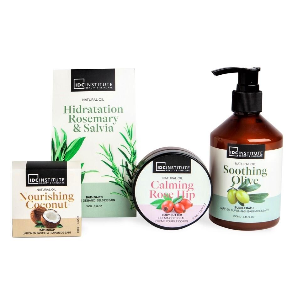 Set gel dus, spuma baie, sare baie, sapun, bile solubile de baie, unt ...