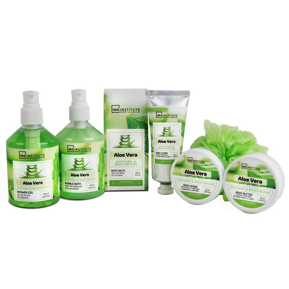 Set 7 produse cosmetice pentru baie cu aloe vera Complete Bath IDC ...
