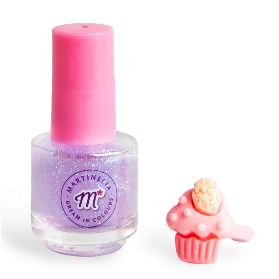Set de lac de unghii si inel Martinelia Yummy 30610, 5ml, mov - Mycosmetics