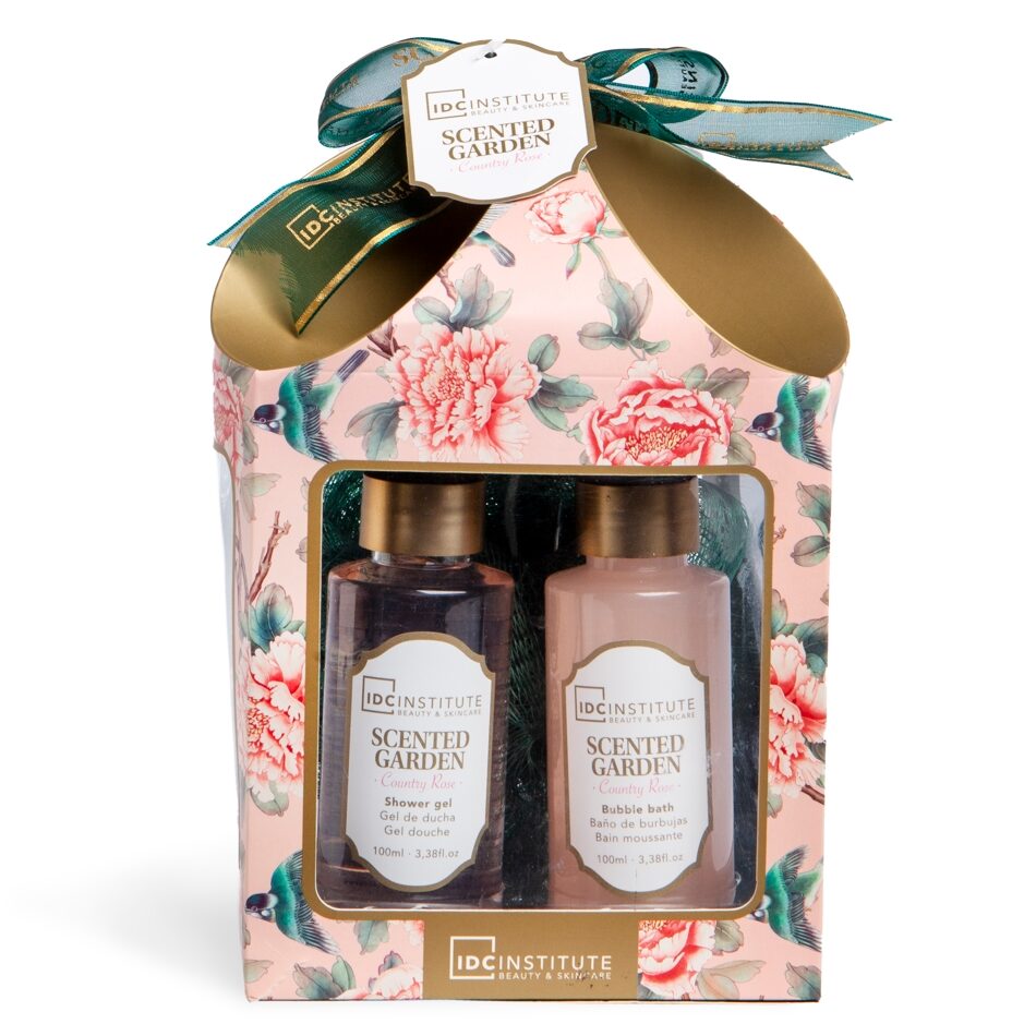 Set gel dus, spuma baie si burete plasa Scented Garden, IDC Institute ...