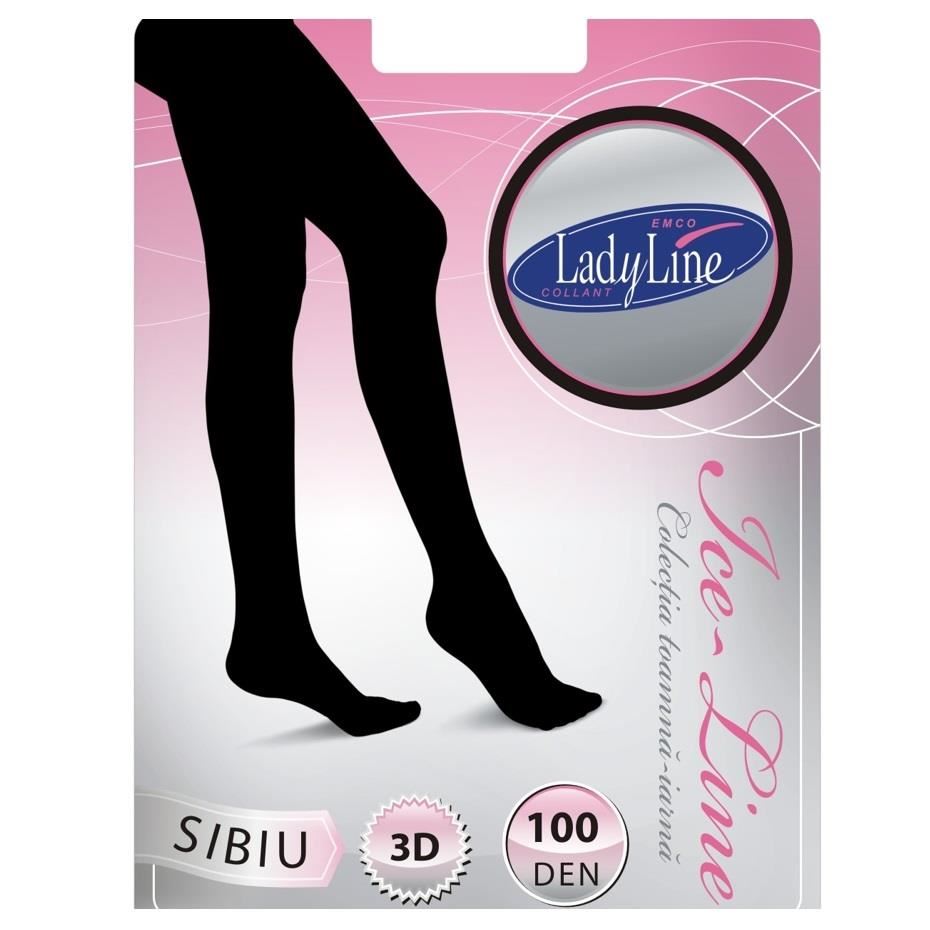 Ciorapi de dama numarul 3, 100 Den, culoare negru, cu varf intarit si ...