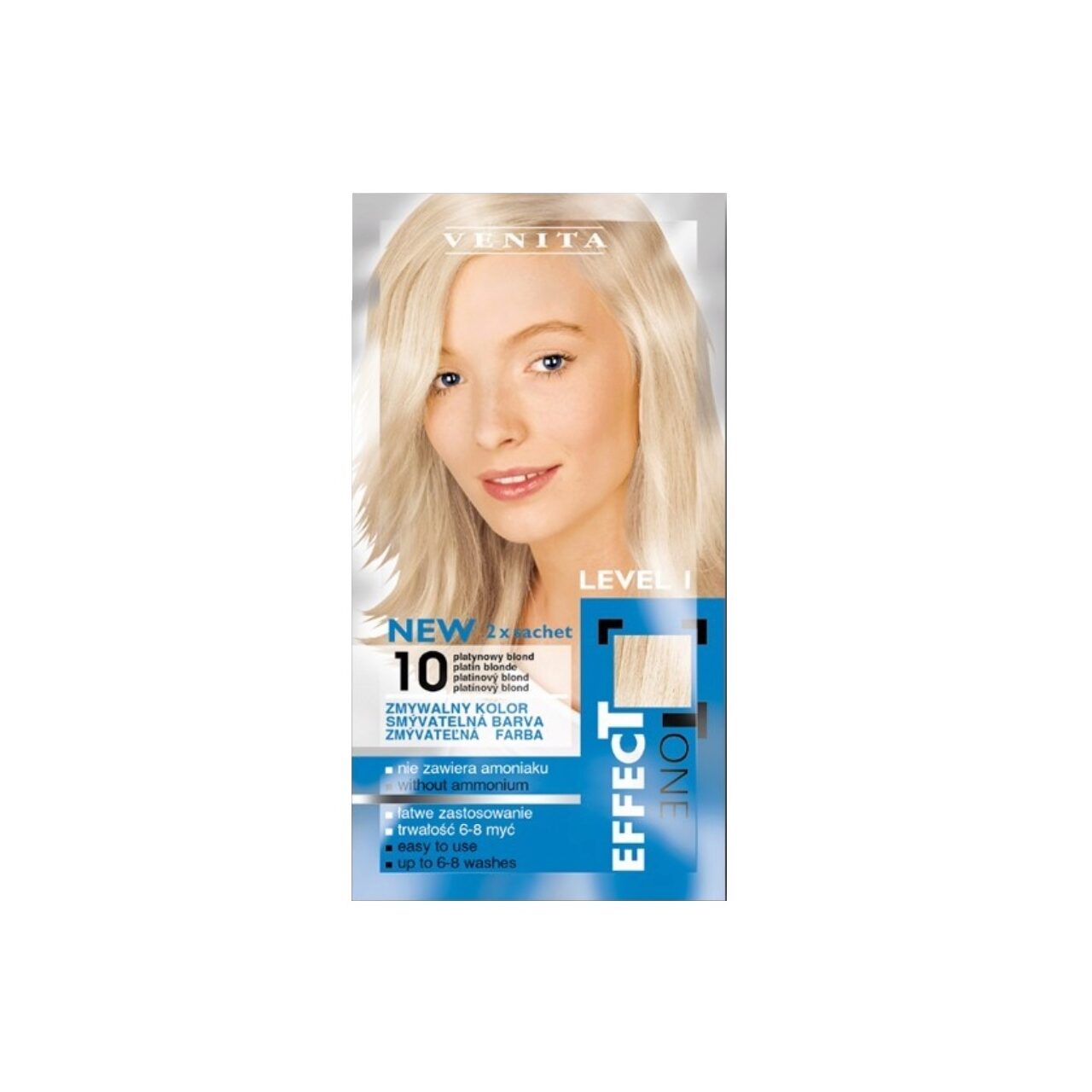 Sampon Colorant si Nuantator, Effectone, 2x25ml nr.10, PLATIN BLONDE ...