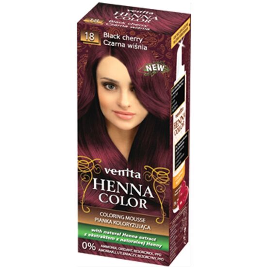 Spuma Coloranta pentru Par, pe baza de Henna, Venita, Nr. 018, Visina ...