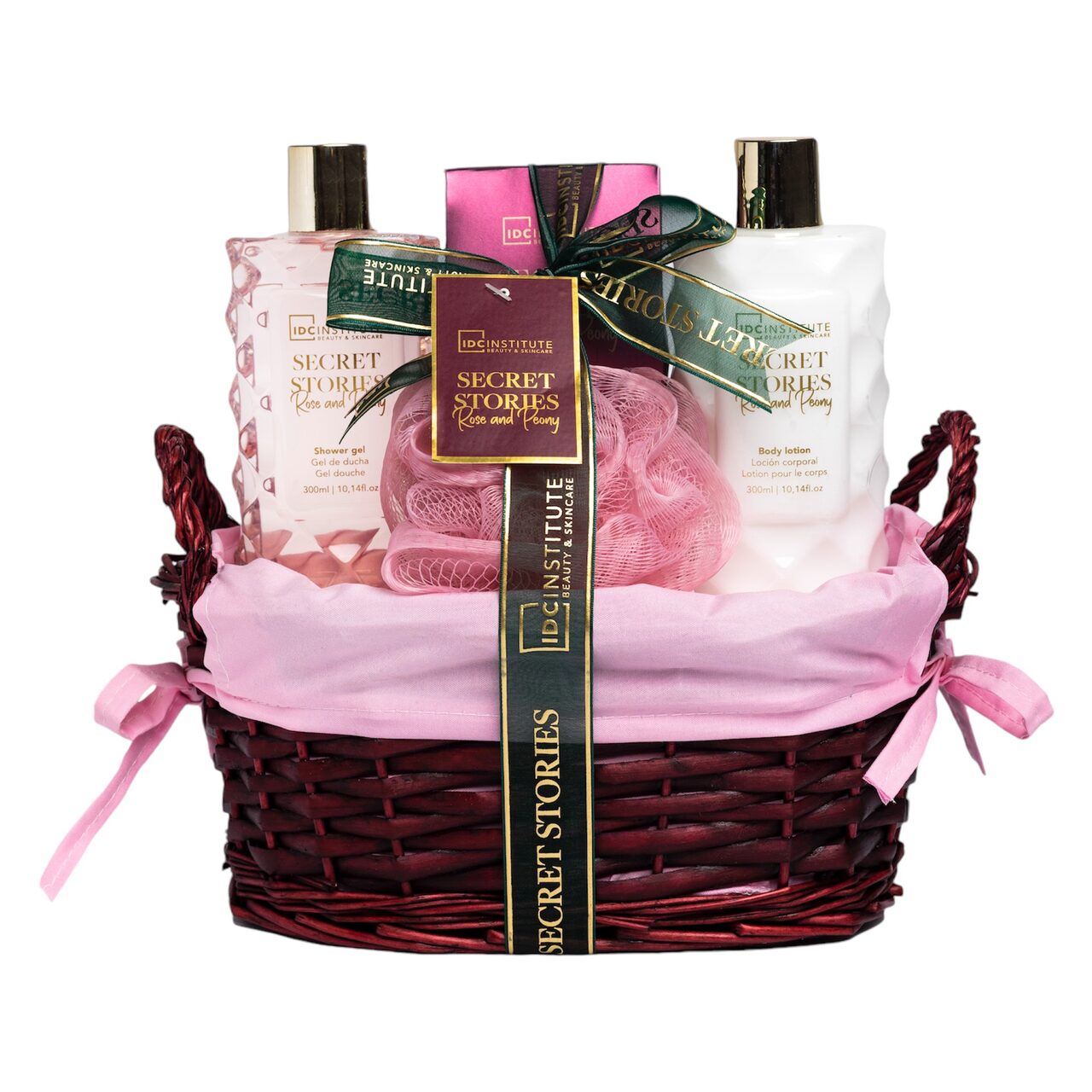 Cos cu 4 produse de ingrijire Rose & Peony Secret Stories, IDC ...