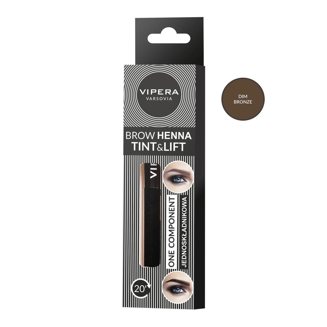 Vopsea de sprancene gata preparata, Lift Bronze cu Henna, Vipera, 5ml ...